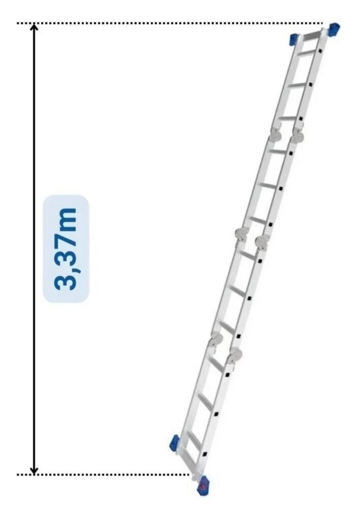 Escada Articulada – 12 Degraus com Plataforma – Escadas Carniel