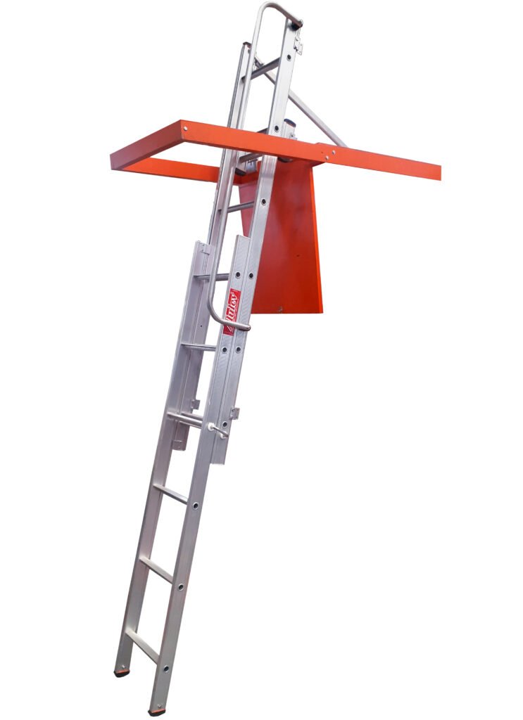 Escada Retrátil para Sótão – Altura 3,10m – Com Caixilho e Tampo ...